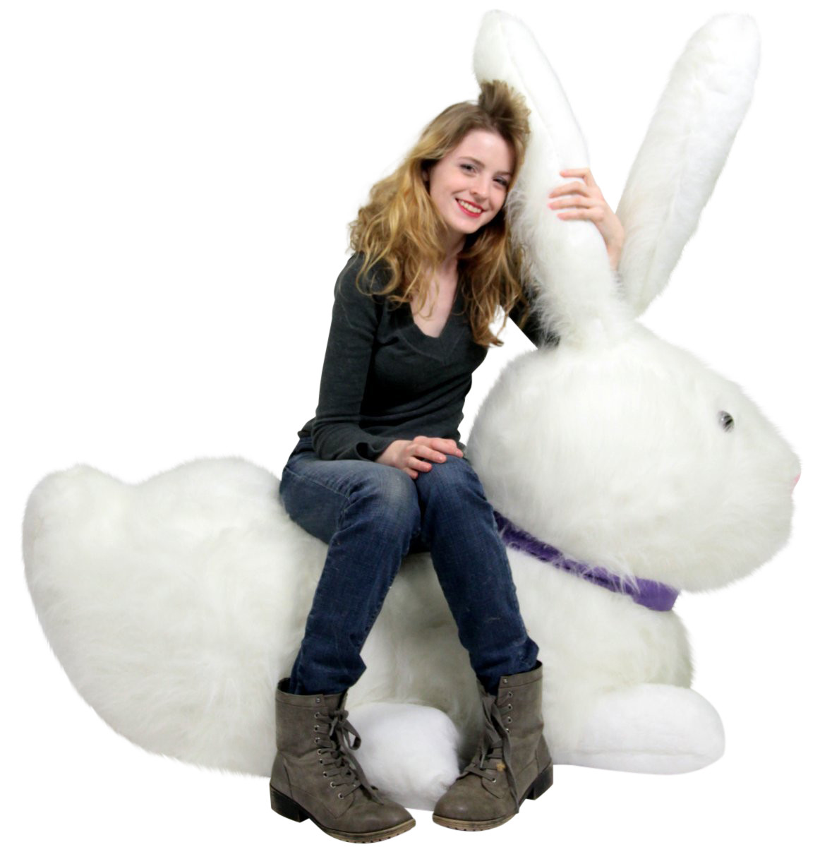 American Made Huge Stuffed Bunny 52 Inch Soft Gigantic Plush Rabbit ...