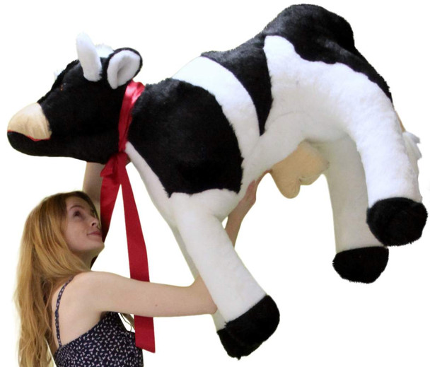 American Made Giant Stuffed Cow 42 Inch Big Plush Farm Animal Soft Made in USA America Big Plush Personalized Giant Teddy Bears Custom Stuffed Animals