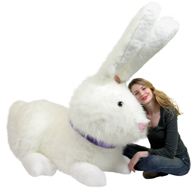 American Made Huge Stuffed Bunny 52 Inch Soft Gigantic Plush Rabbit ...