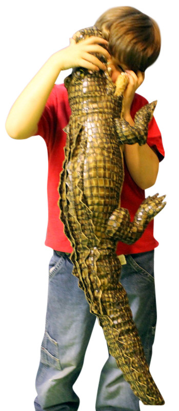 Large Stuffed Alligator 34 inches Long Big Plush Realistic Stuffed ...