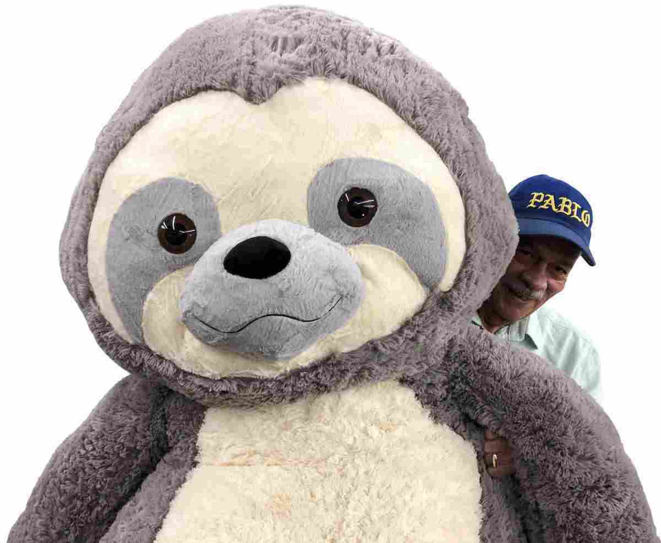 Giant Stuffed Sloth 7 Feet Tall 84 Inches Soft 213 cm Big Plush Huge ...