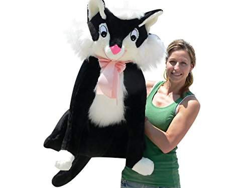 American Made Giant Stuffed Black Cat 40 Inches Soft Oversize Plush ...