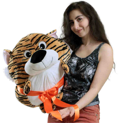 Big Plush Tiger Smush Ball Soft 24 Inches Soft Stuffed Animal Plushie ...