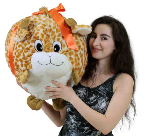 Big Plush Giraffe Smush Ball Soft 24 Inches Soft Stuffed Animal Plushie ...