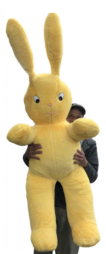 American Made Giant Stuffed Easter Bunny 62 Inches Yellow Soft Big ...