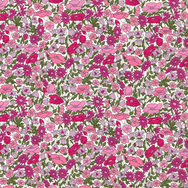 Liberty Tana Lawn Fabric, Poppy Forest C, per 1/2 yard - Hyggeligt Fabrics