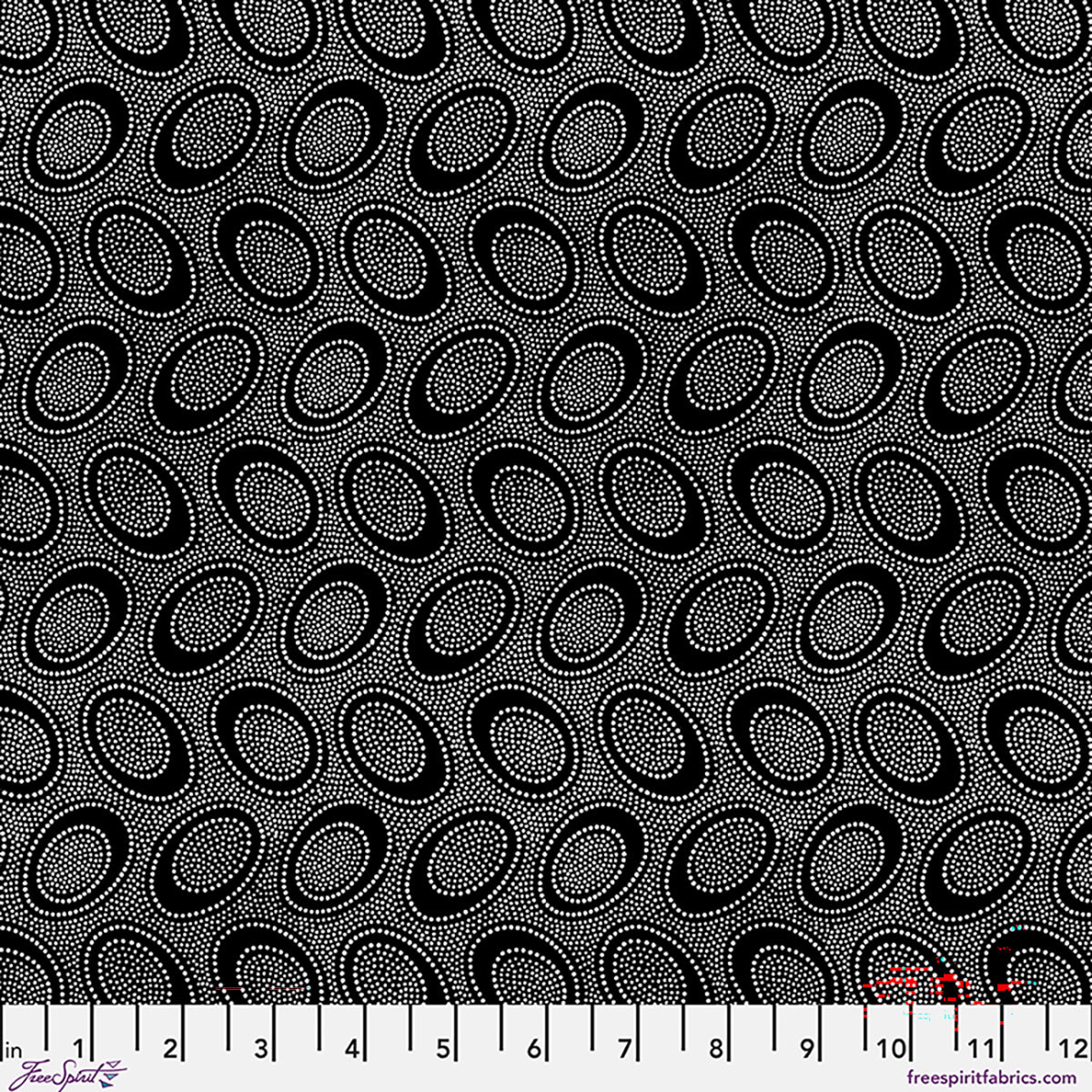 Aboriginal Dot - Black, Kaffe Fassett Collective, GP71, per 1/2 yard ...