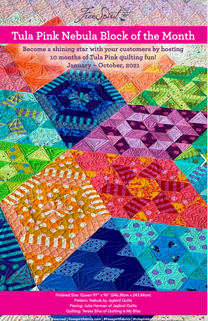 Tula Pink - Center Stage,free pattern download - Hyggeligt Fabrics