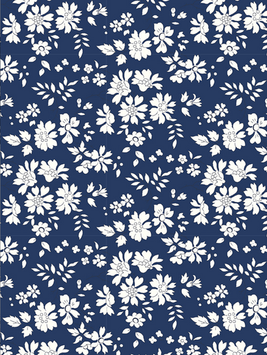 Liberty Tana Lawn, Capel Blue/Dark, per 1/2 yard - Hyggeligt Fabrics