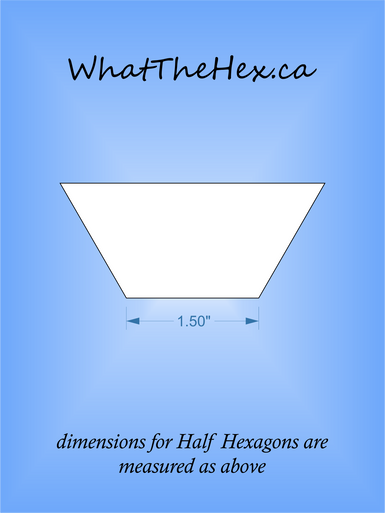 Half Hexagon Acrylic Template - Hyggeligt Fabrics