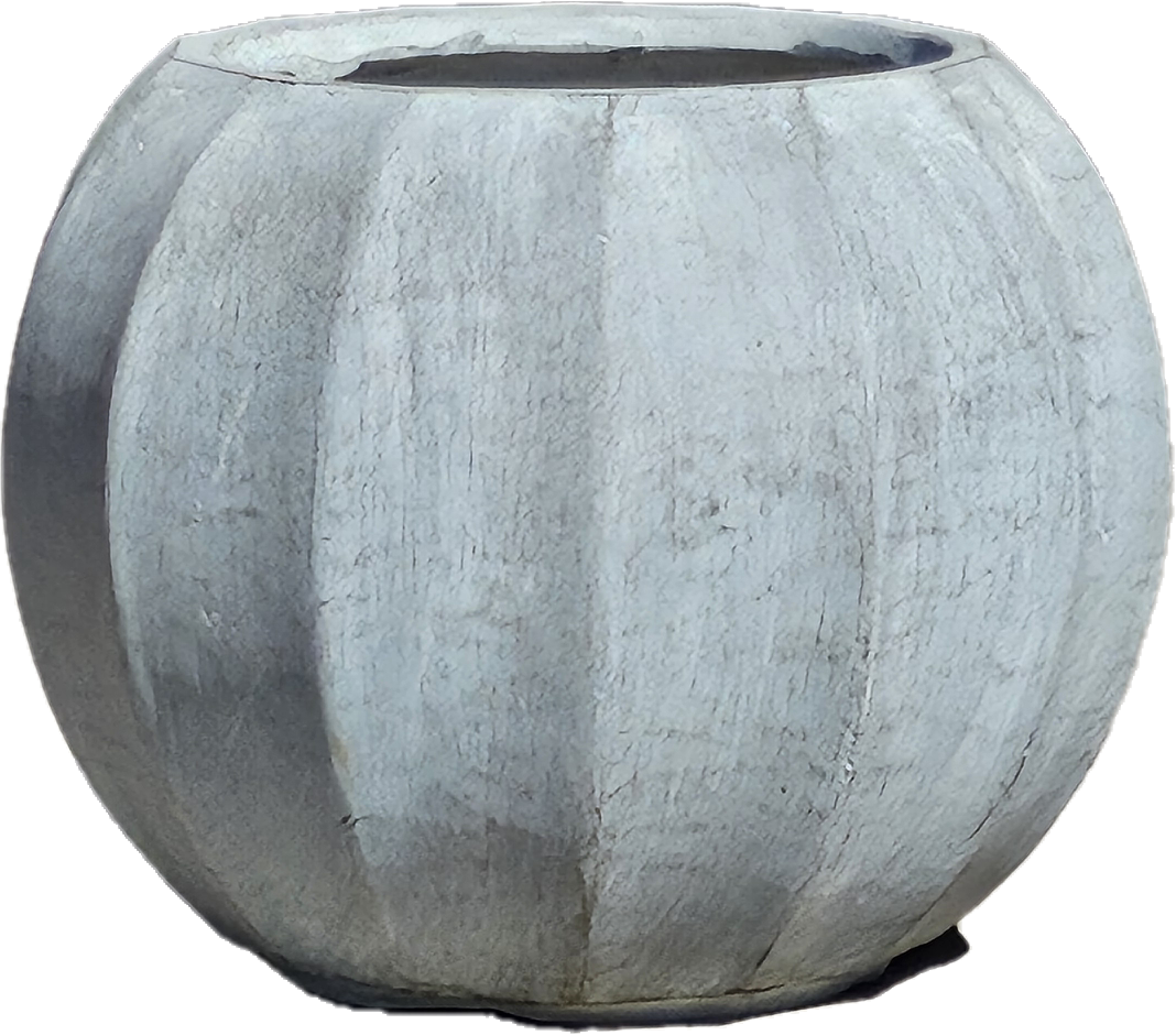 GeoLite Ribbed Sphere Grey Wash