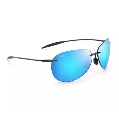 Sugar Beach Polarized Sunglasses Shiny Black Frame Blue Hawaii Lens ...