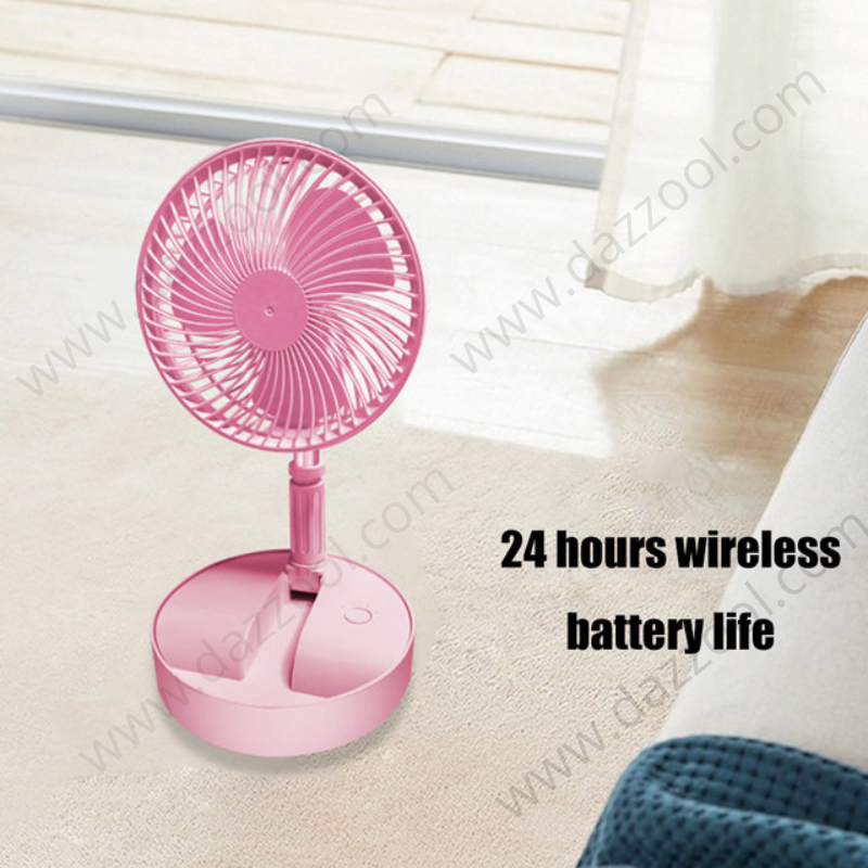 Portable USB Rechargeable Folding Telescopic Fan
