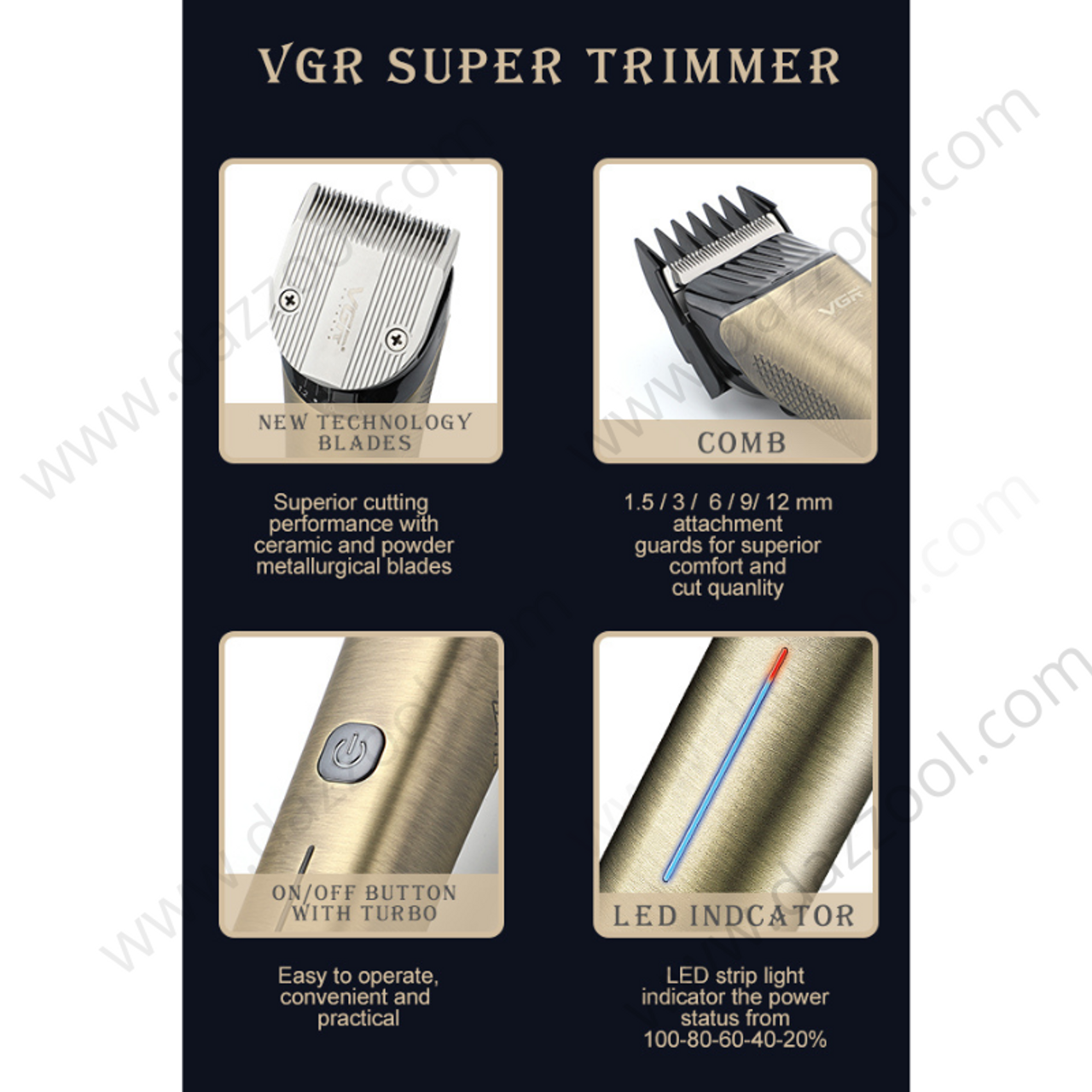 VGR Professional Hair Clipper V-669