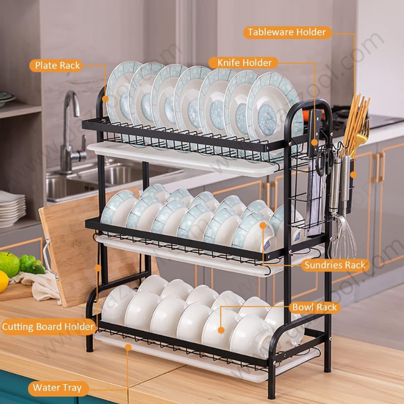 Drying Rack 3 Tier Kitchen Shelf