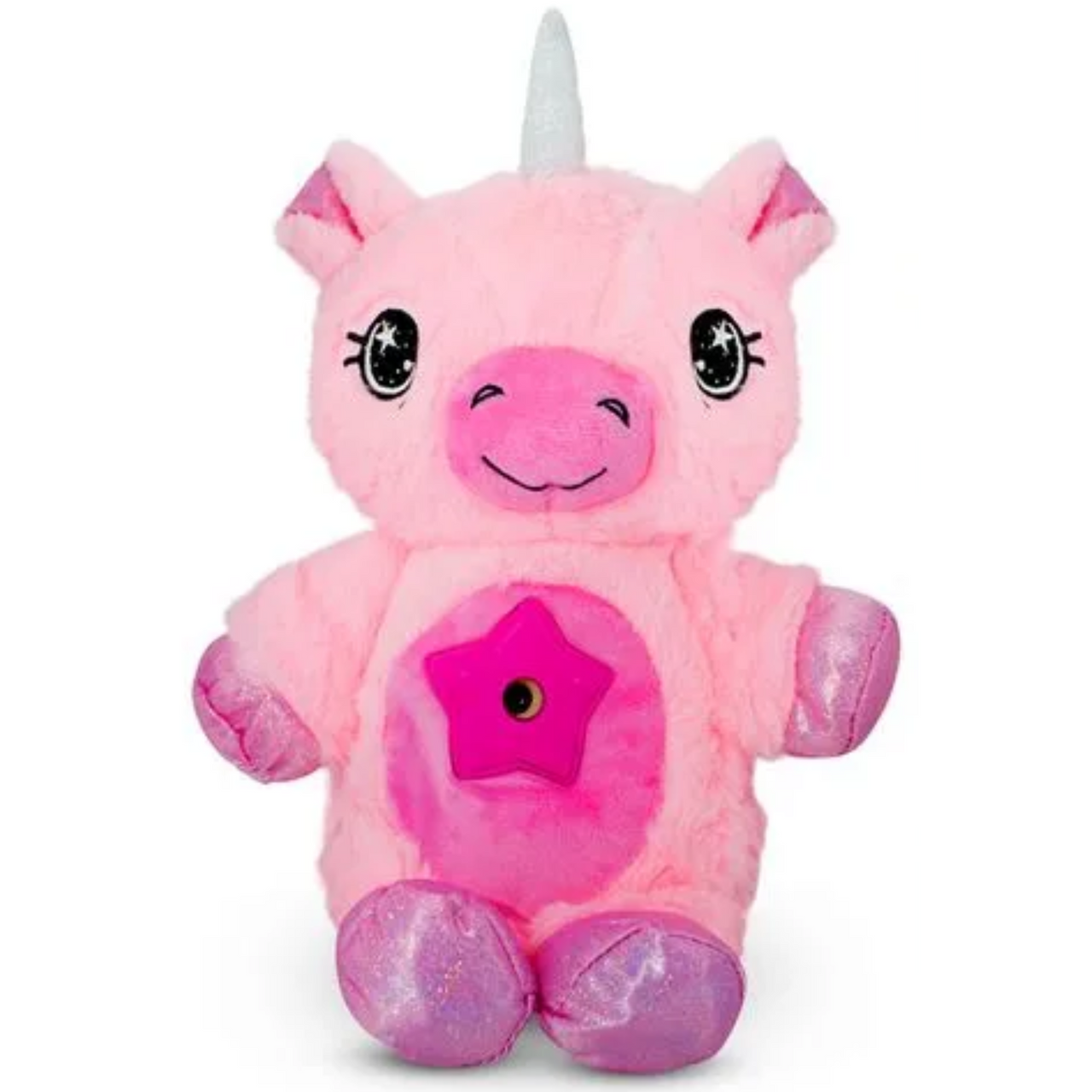 Star Belly Stuffed Animal Night Light Projector Brown