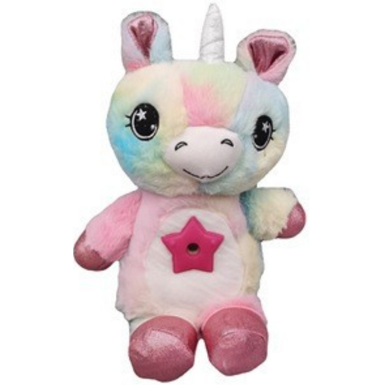 Star Belly Stuffed Animal Night Light Projector Green