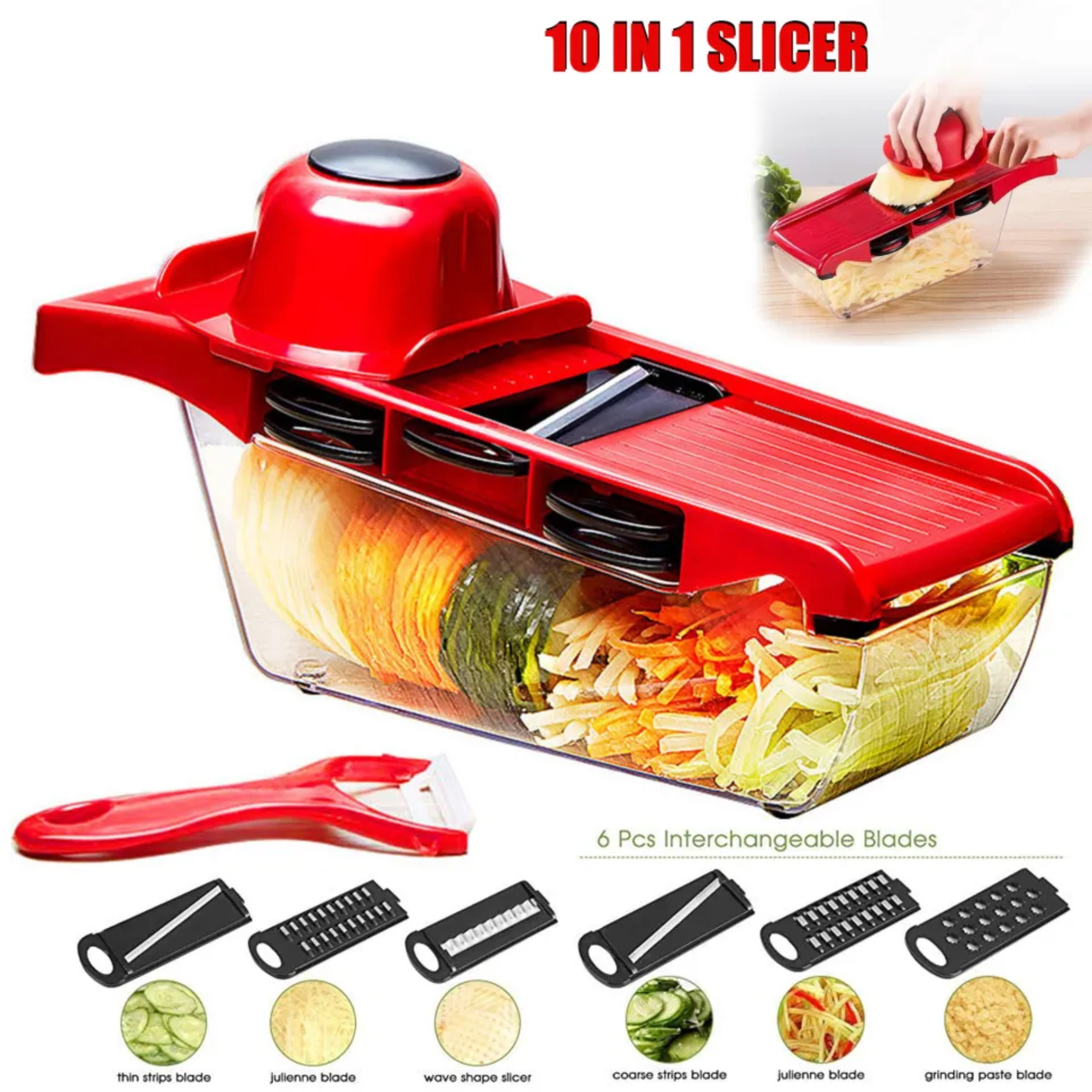 10 in 1 Mandoline Slicer Fruits & Vegetables Cutter