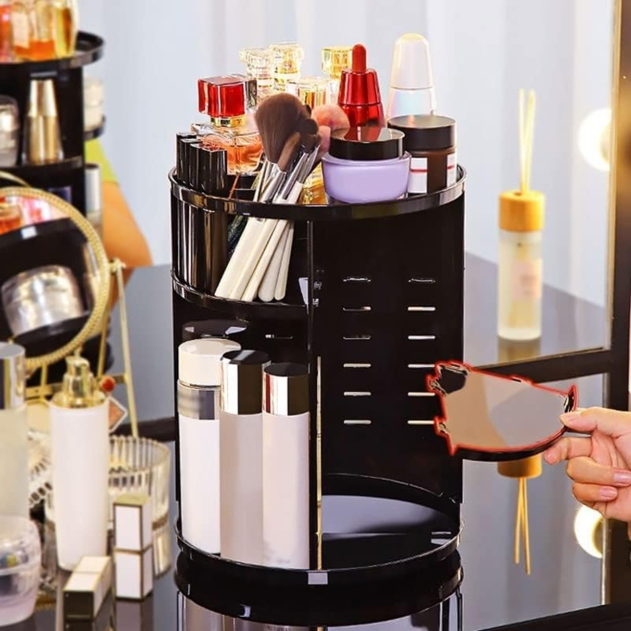 Cosmetics Storage Box Rotative Rack