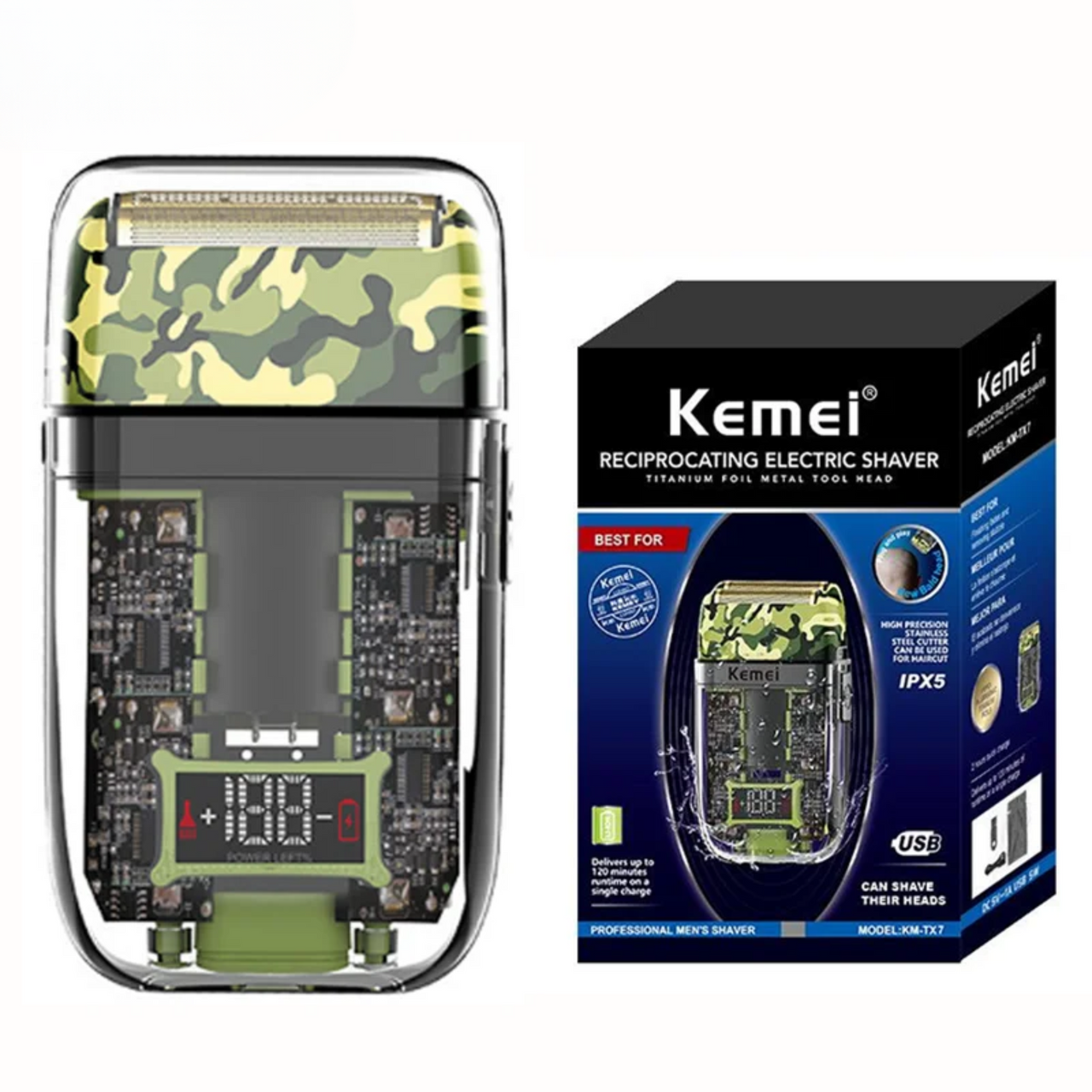 kemei Professional Men's Shaver KM-TX7