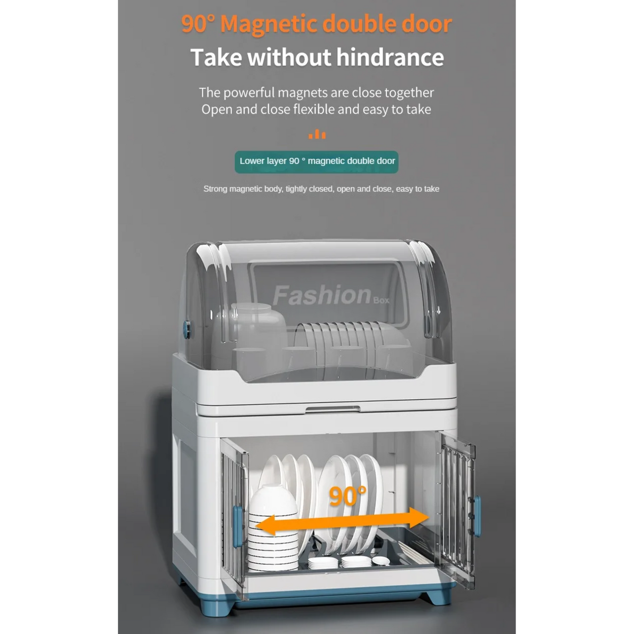 Kitchen Tableware Rack with Cover