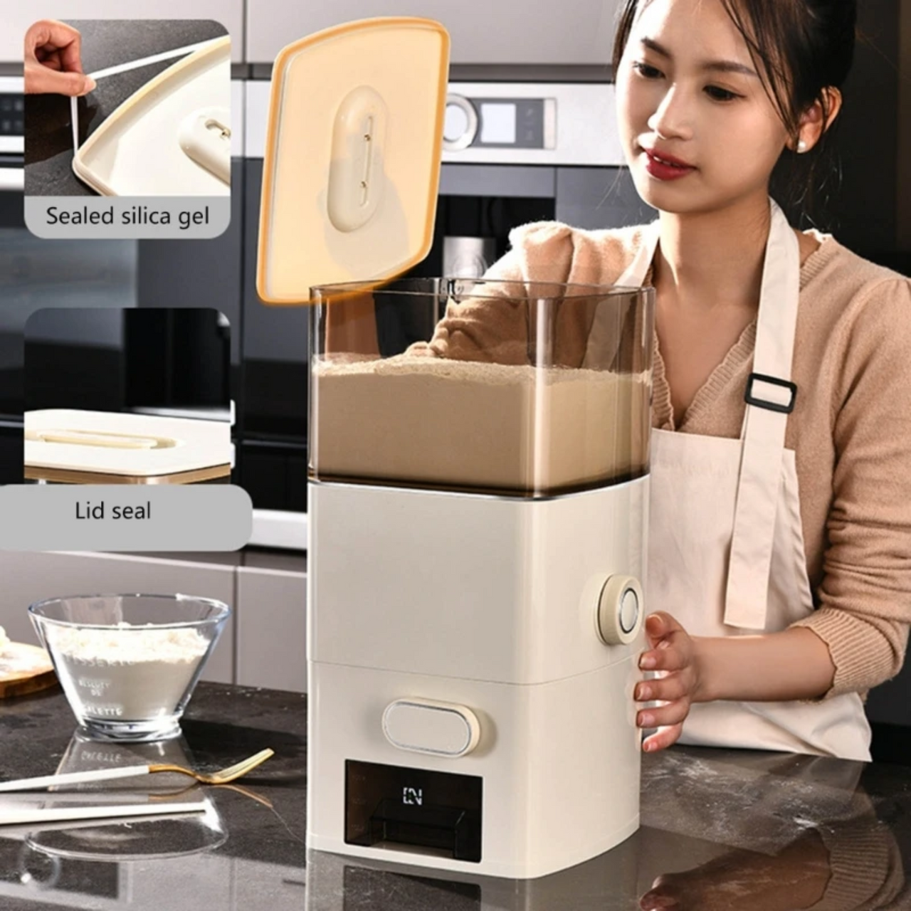Rice Storage Container Grain Dispenser