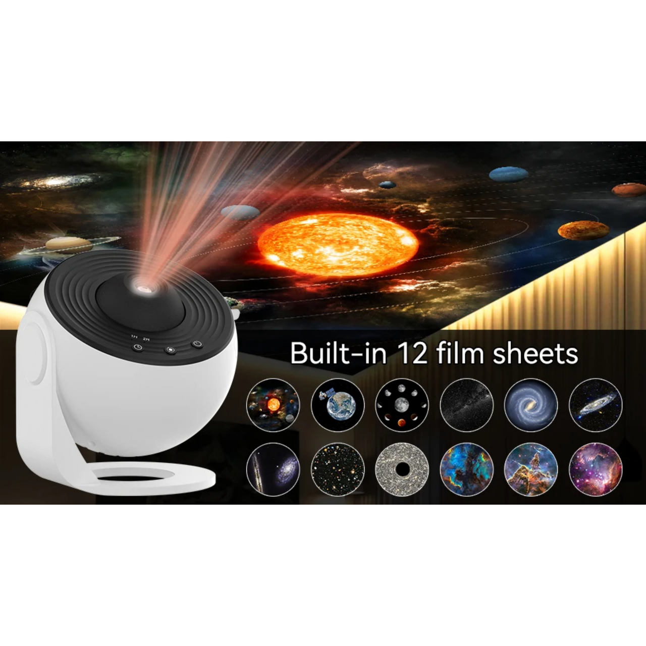Night Light Galaxy Projector 12 Discs Film BL-DQY02
