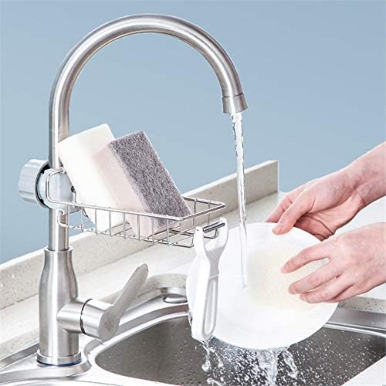 Faucet Storage Rack Hanging Sink Sponge Holder