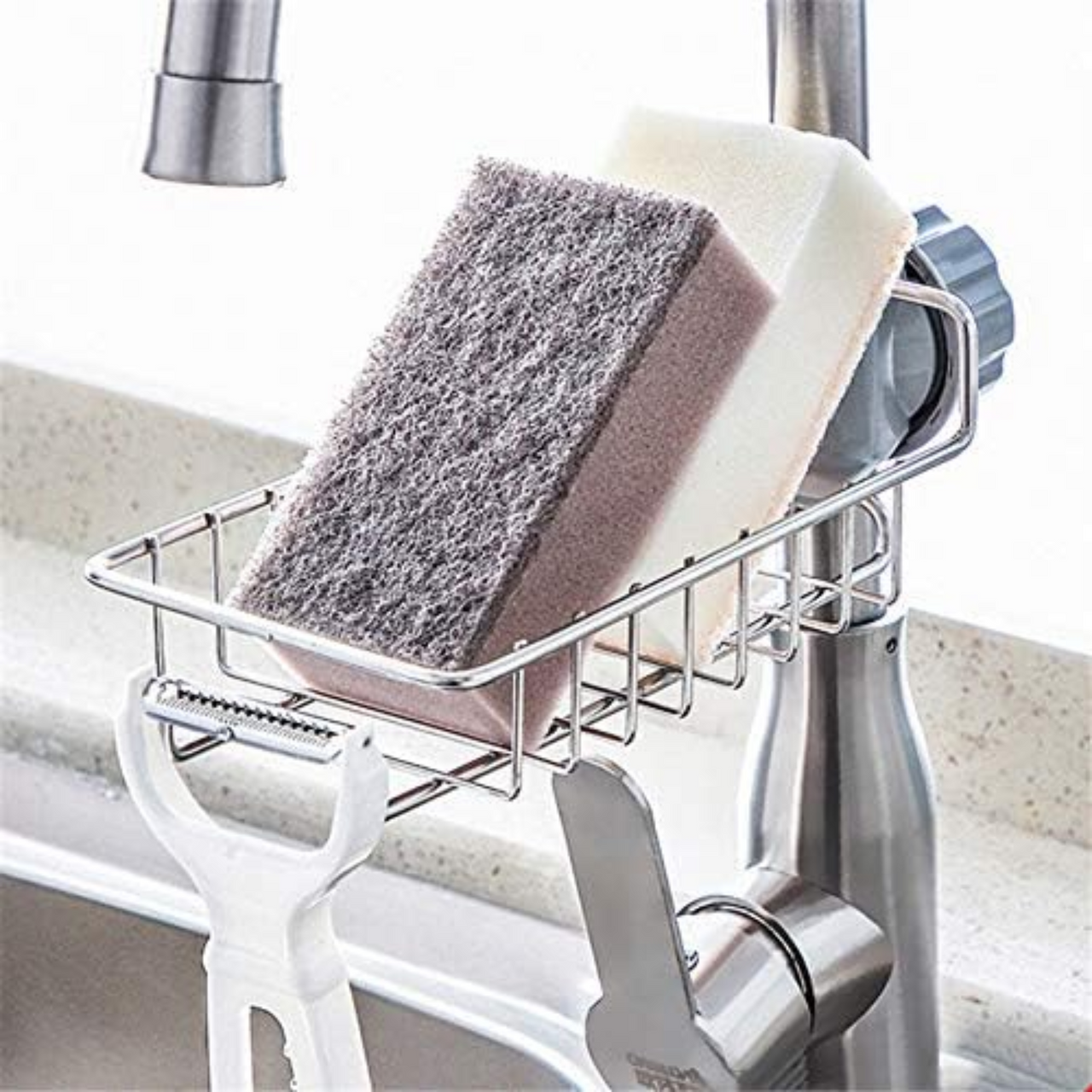 Faucet Storage Rack Hanging Sink Sponge Holder