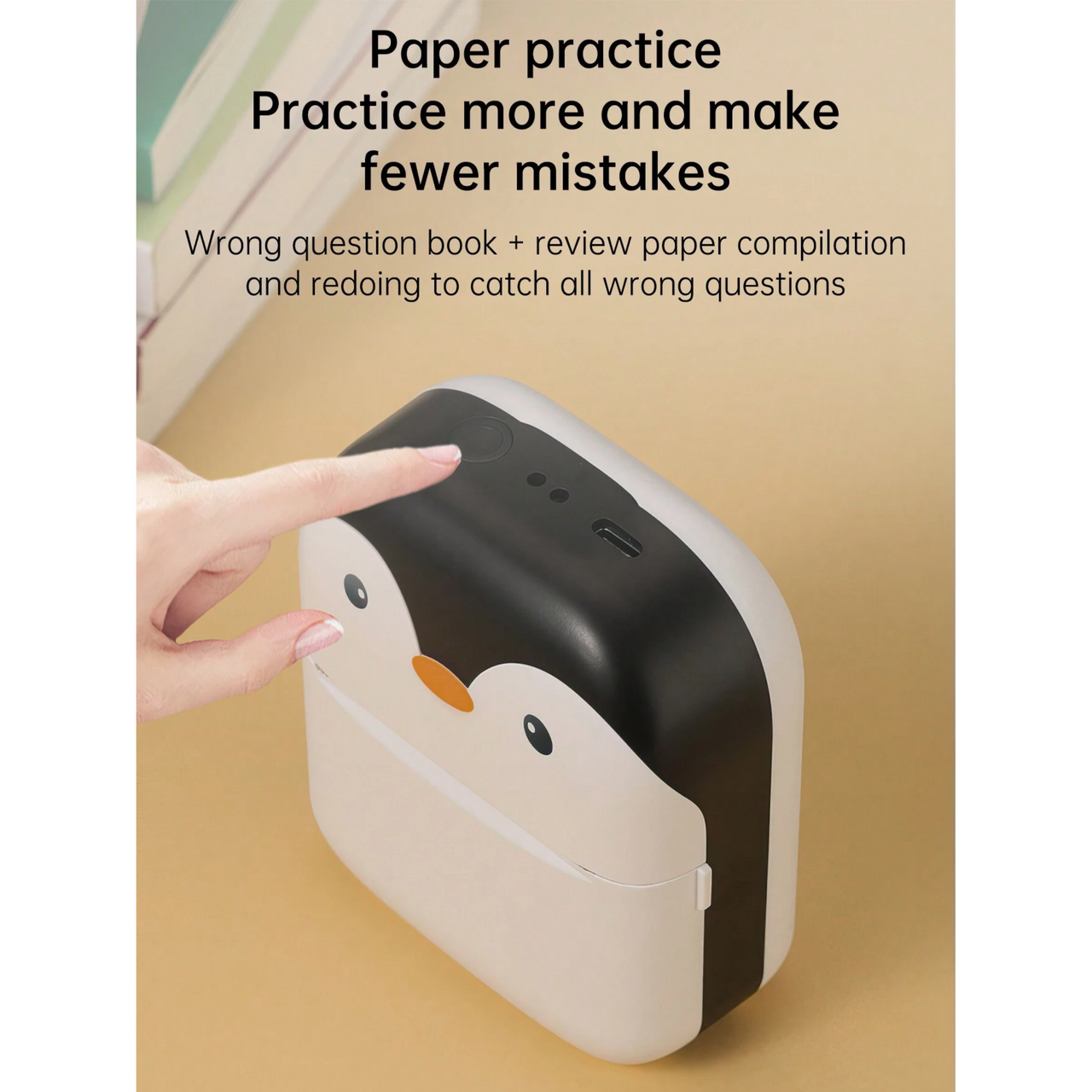 Portable Rechargeable Mini Penguin Shape Printer