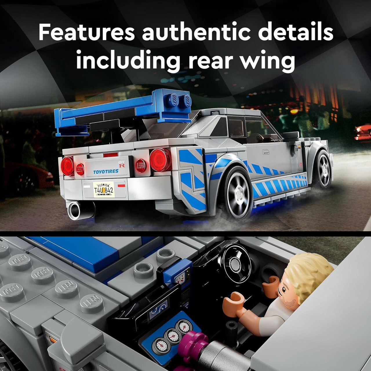 LEGO® Speed Champions 2 Fast 2 Furious Nissan Skyline GTR (R34) 76917 ...