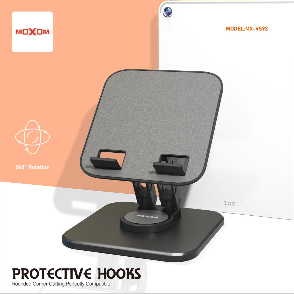 Moxom MX-VS92 Mountain Tablet Stand – Foldable & 360° Adjustable Holder ...