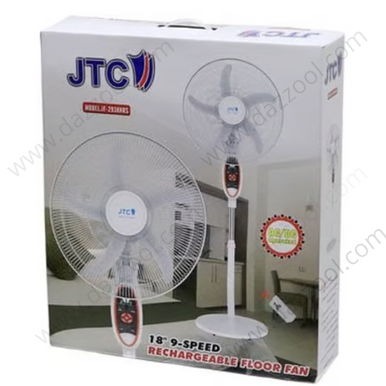 JTC Rechargeable Floor Fan 18" 9-Speed JF-2938HRS