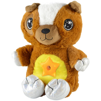 Star Belly Stuffed Animal Night Light Projector Brown