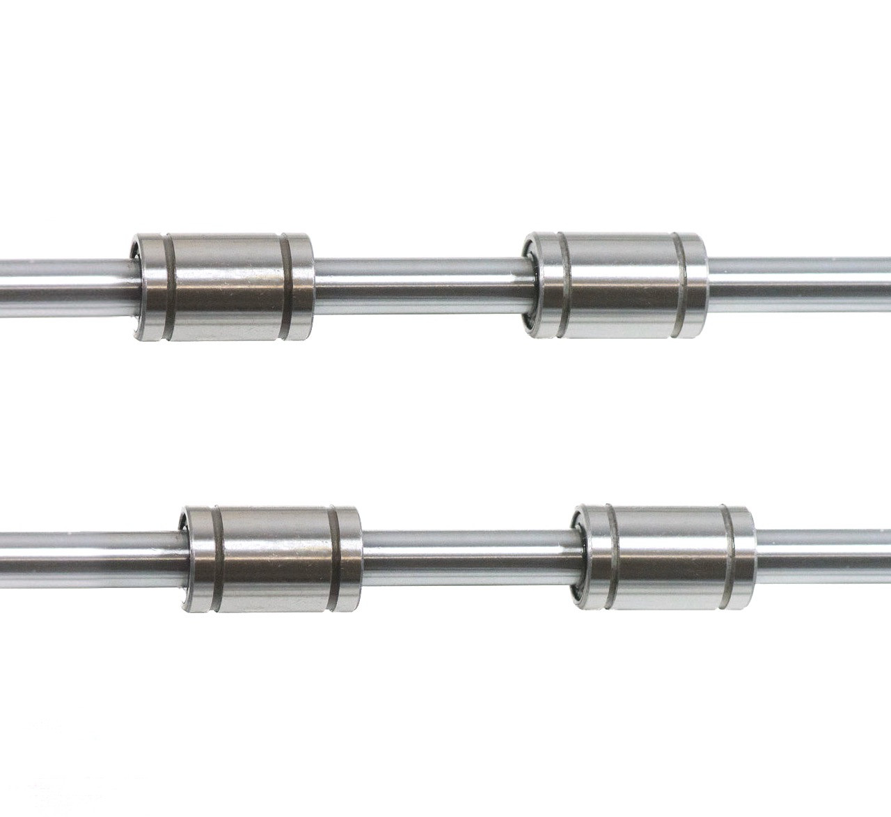 12mm O.D. Hardened Shafts Rod kit w/ 4x support bearings - 300mm- 600mm ...