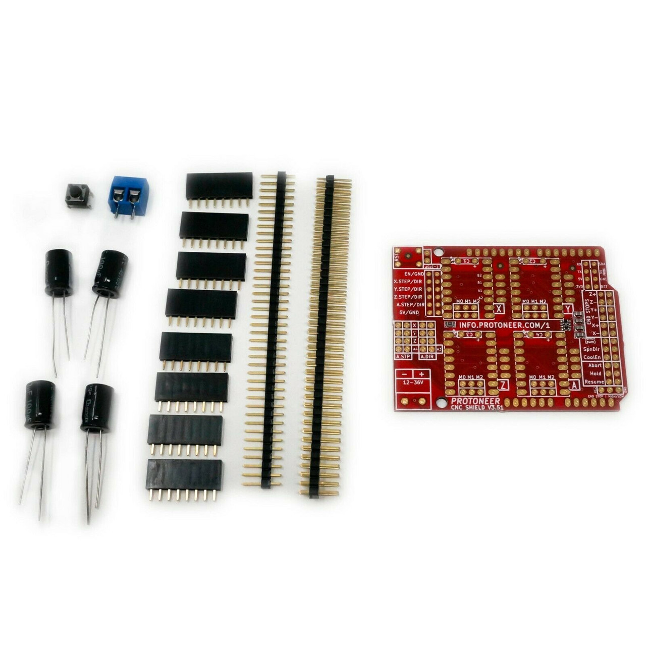 Genuine Protoneer CNC Shield v3.51 for Arduino Engraver CNC GRBL 1.1 ...