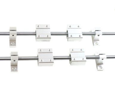 10mm Hardened Rod Rail kit w/ bearing block support - 300mm, 400mm ...