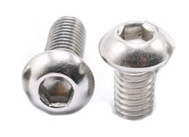 100x M5x8 Button Hex Screws High Strength Class 10.9 Chrome Plated ...