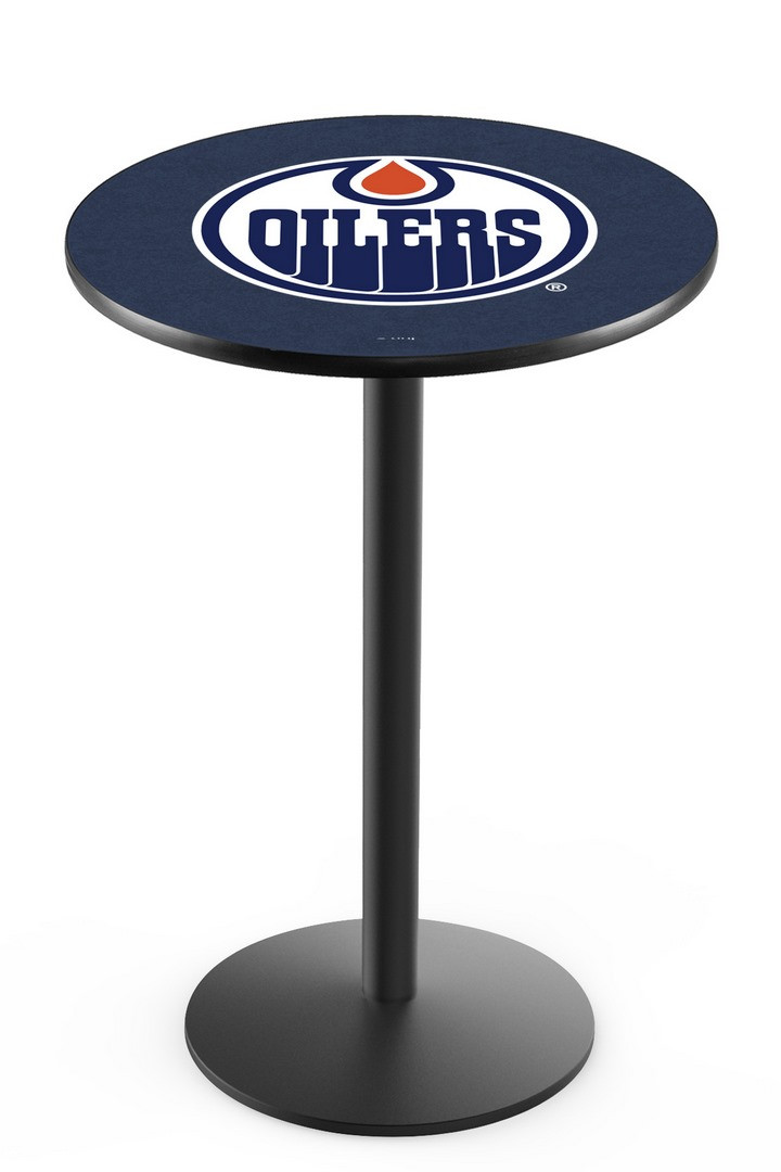 Edmonton Oilers L214 Pub Table w/ Black Base