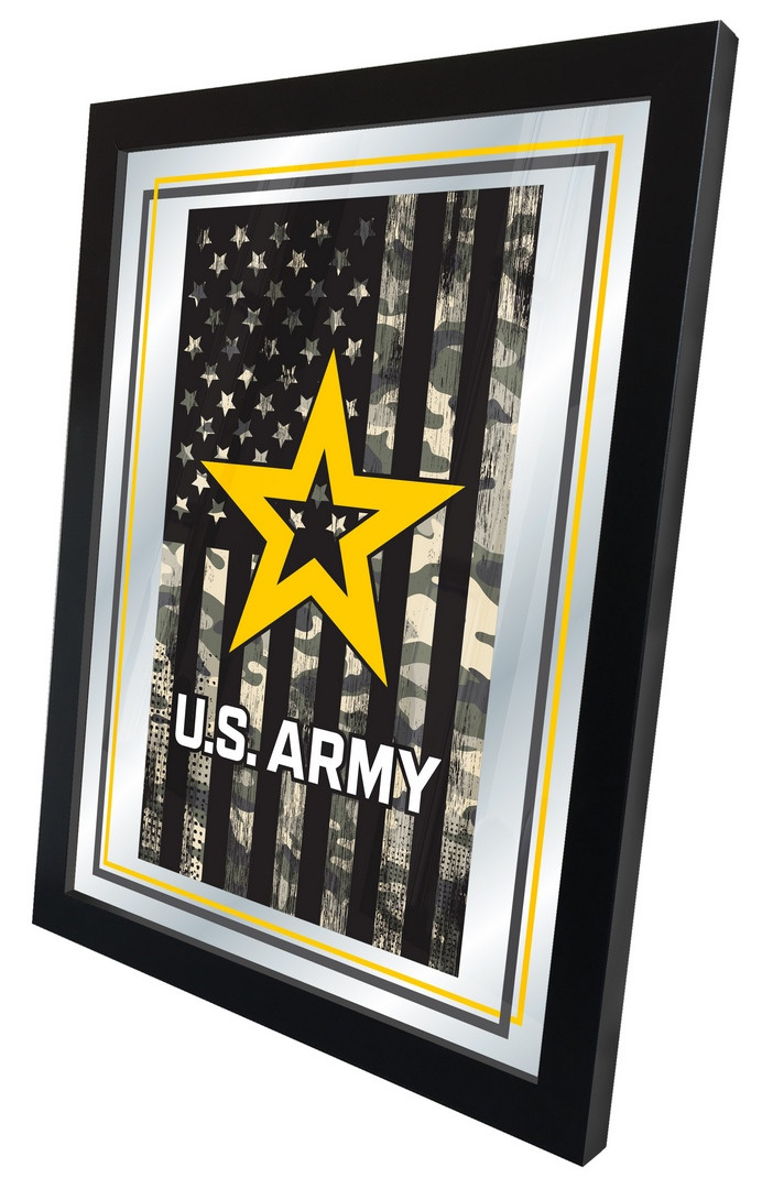 US Army Mirror w/ Military Logo - Wood Frame | Wall Mirrors