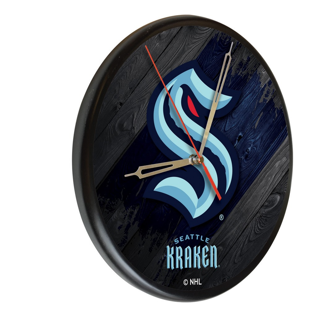 Seattle Kraken Solid Wood Clock