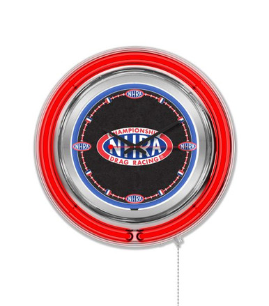NHRA - Double Neon Clock (Red Neon)