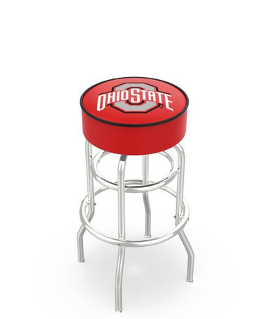 Ohio State Buckeyes L7C1 Chrome Bar Stool w/ Swivel Seat