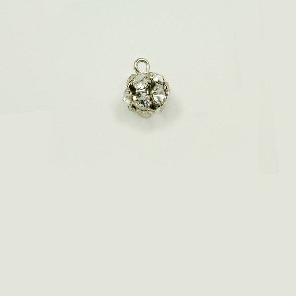 RB8/L-CR; 8MM diameter ball, 1 loop, with twelve 24PP (3.20mm) Crystal ...