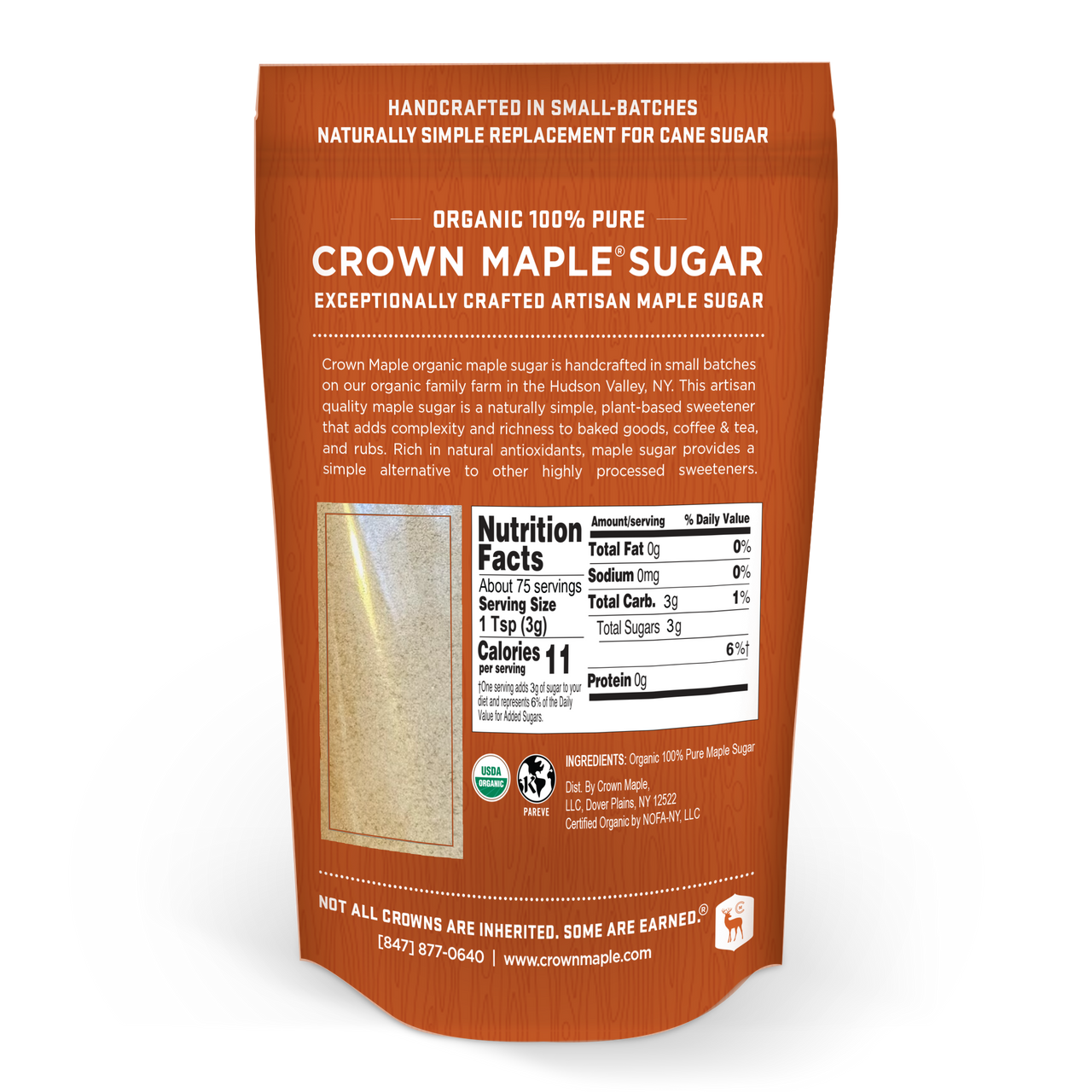 Crown® Maple Organic Maple Sugar 8 oz (227g) - CrownMaple