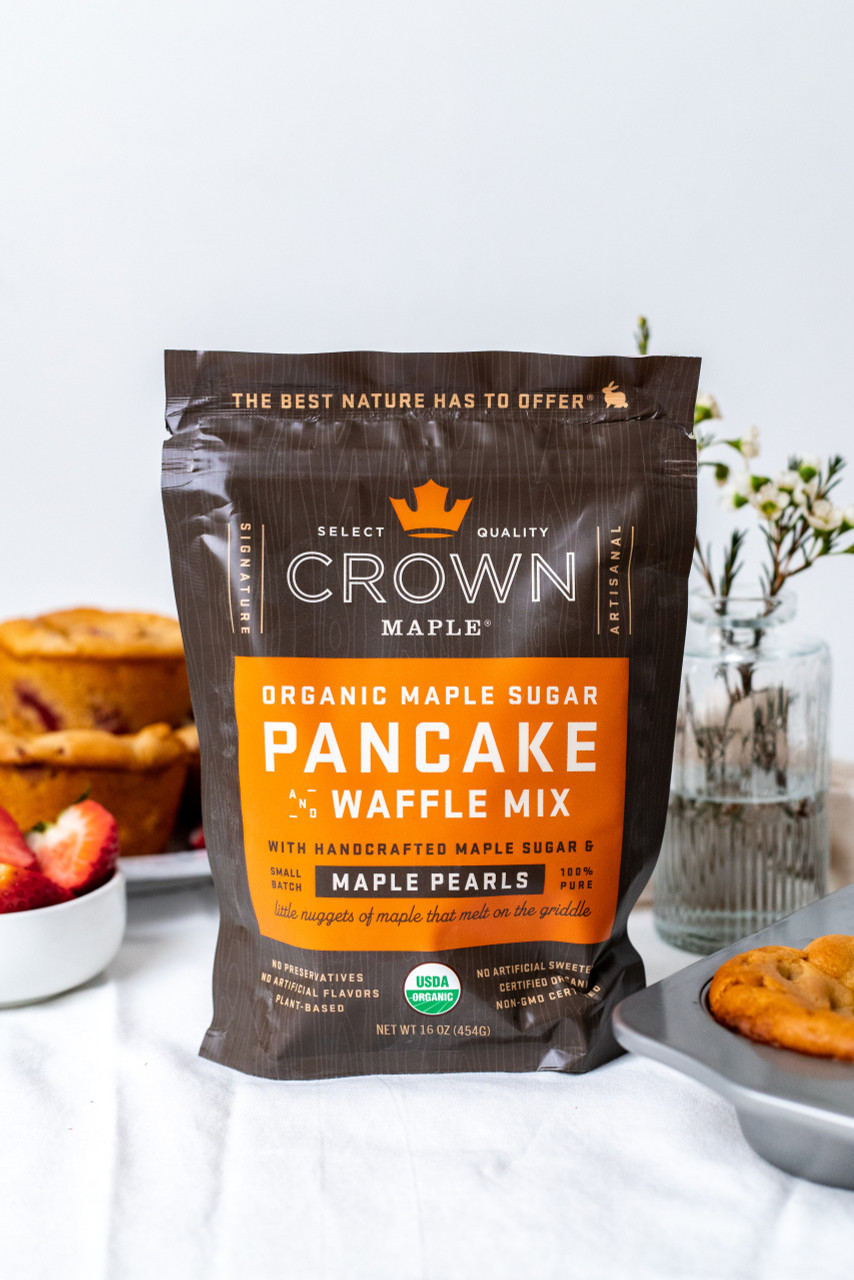 Crown Maple® Organic Maple Sugar Pancake and Waffle Mix with ...