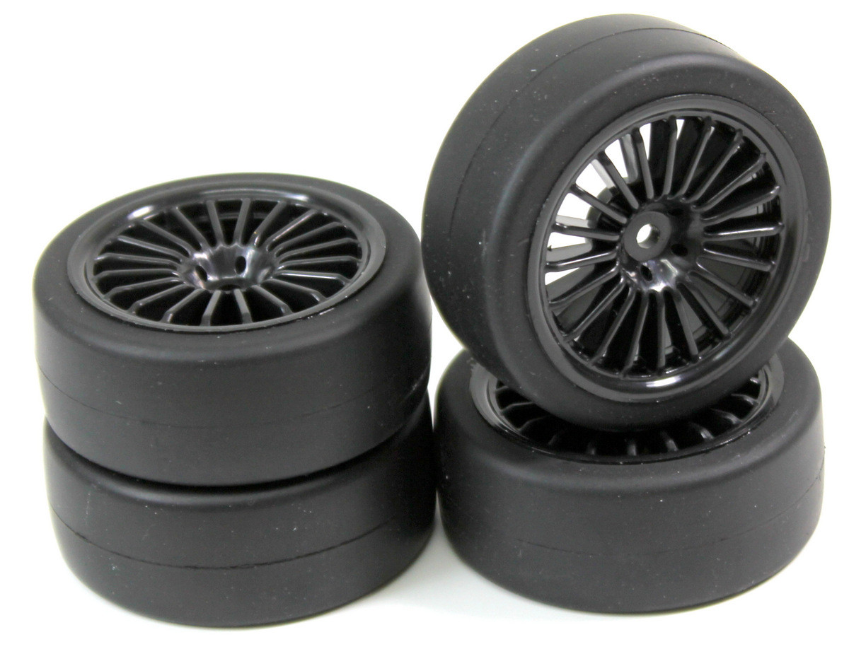 Wheel Set Onroad "20 Spoke / Slick" black 1:10 (4 pcs) - RC Experts ...