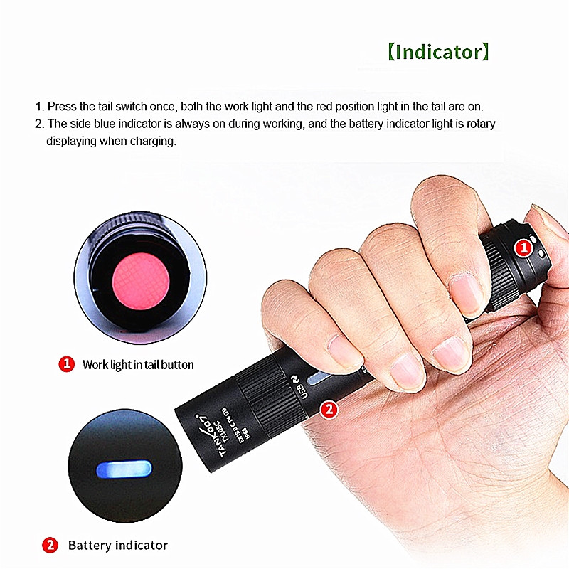 Tank007 USB type C rechargeable headlight firefighting explosion-proof ...