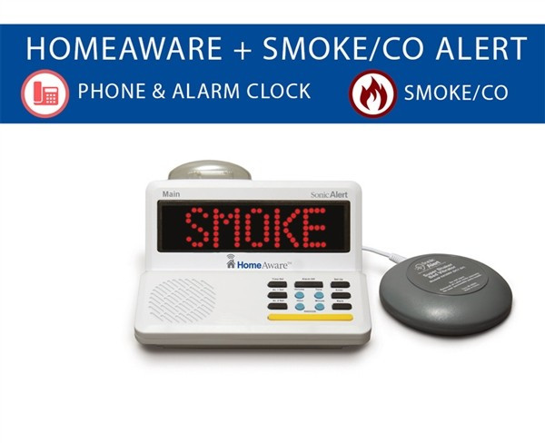 Buy Lifetone Bedside Fire Alarm / Clock with Bed Shaker