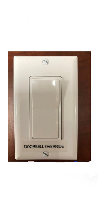 Hard Wired Doorbell System Override Switch